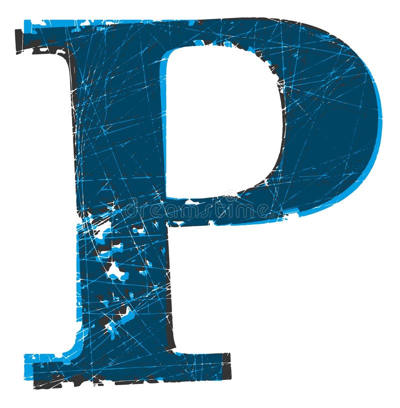 Letra riscada alternada. ilustração stock. Ilustração de azul - 223215241