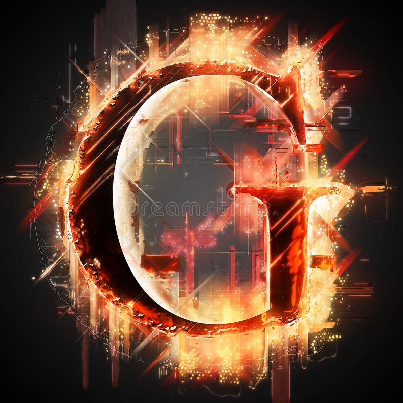 Letra roja g stock de ilustración. Ilustración de mota - 193521809