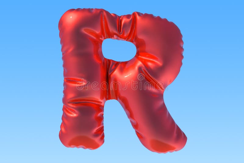 Letra Roja R, 3D Del Globo De La Hoja Stock de ilustración ...