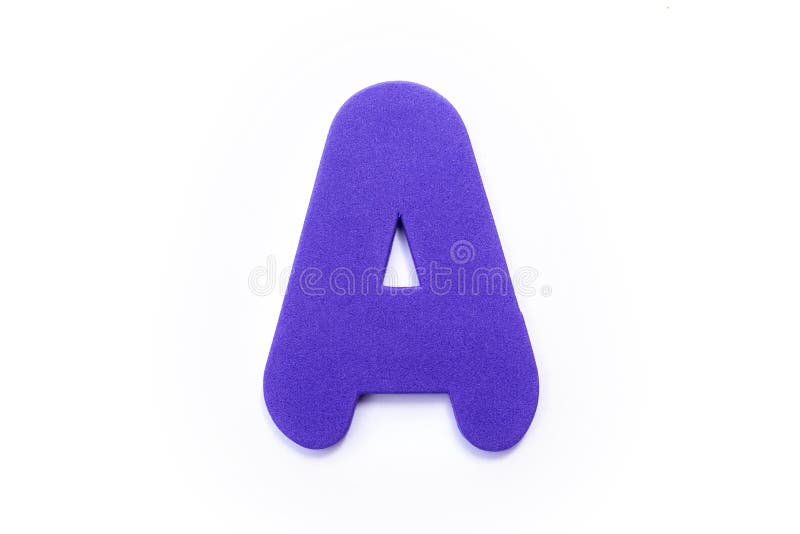 Letra roxa a imagem de stock. Imagem de professor, sinal - 119290981