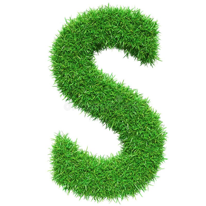 Letra S da grama verde foto de stock. Imagem de gramado - 84214676