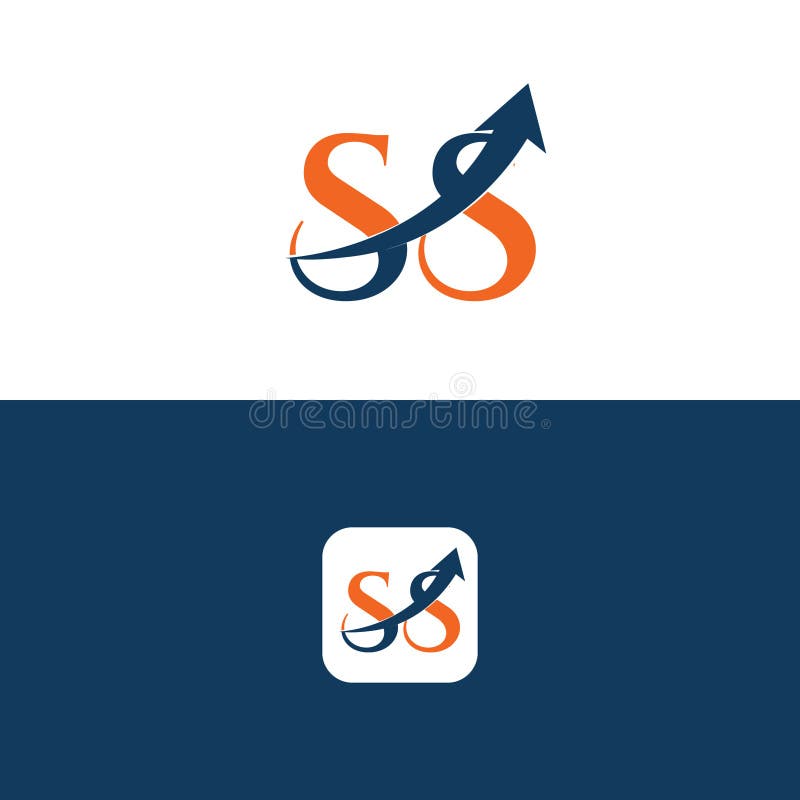 Letra Ss Com Design De Vetor De Modelo De Logotipo De Seta Ilustração ...