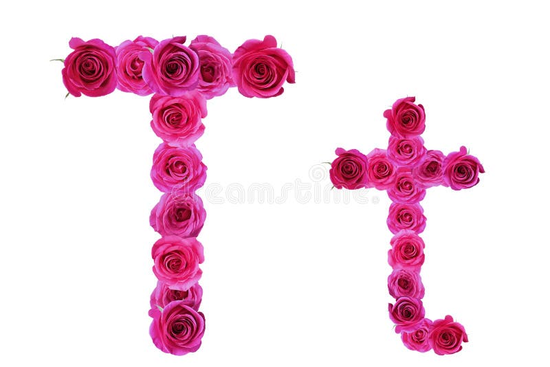 Letra t de rosas imagen de archivo. Imagen de texto, estilo - 57727213