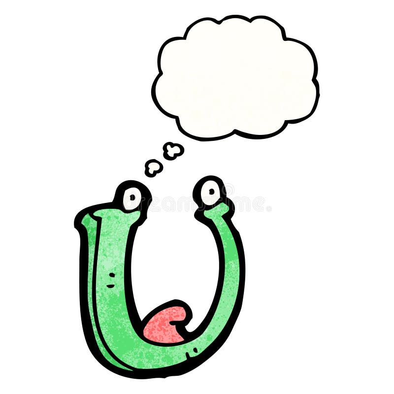 Letra U Dos Desenhos Animados Ilustração do Vetor - Ilustração de ...