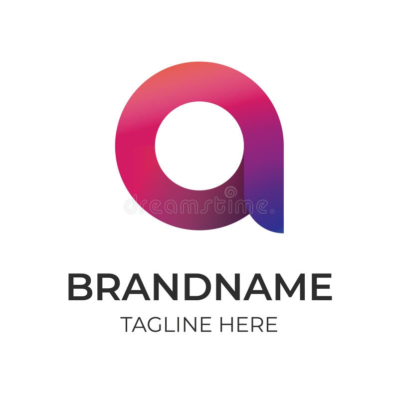 Letra Un Icono De Logotipo Moderno Stock de ilustración - Ilustración ...