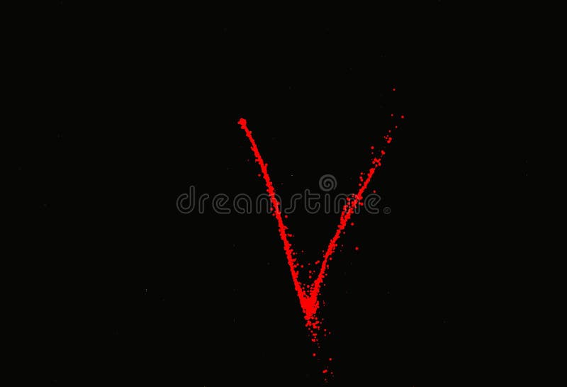 Letra V en fondo negro stock de ilustración. Ilustración de cartas ...