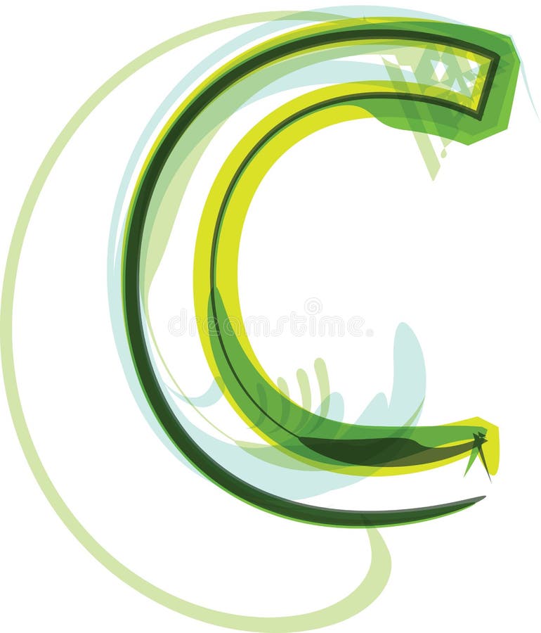 Letra verde ilustración del vector. Ilustración de concepto - 100907819