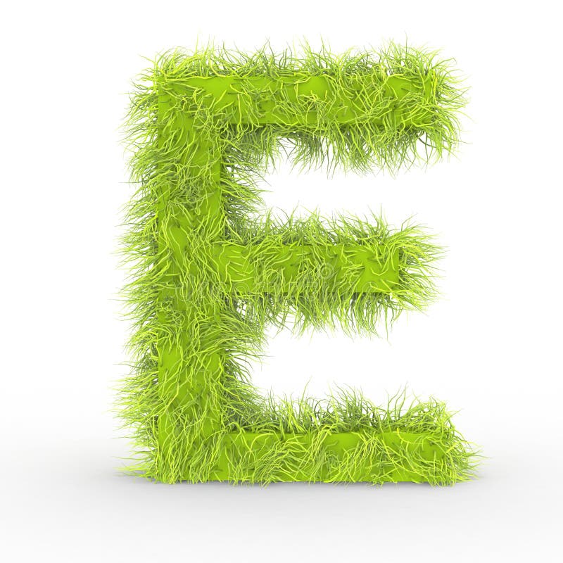 Letra Verde a De La Piel En El Fondo Blanco Stock de ilustración ...