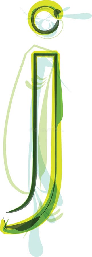 Letra verde j ilustración del vector. Ilustración de crecimiento ...