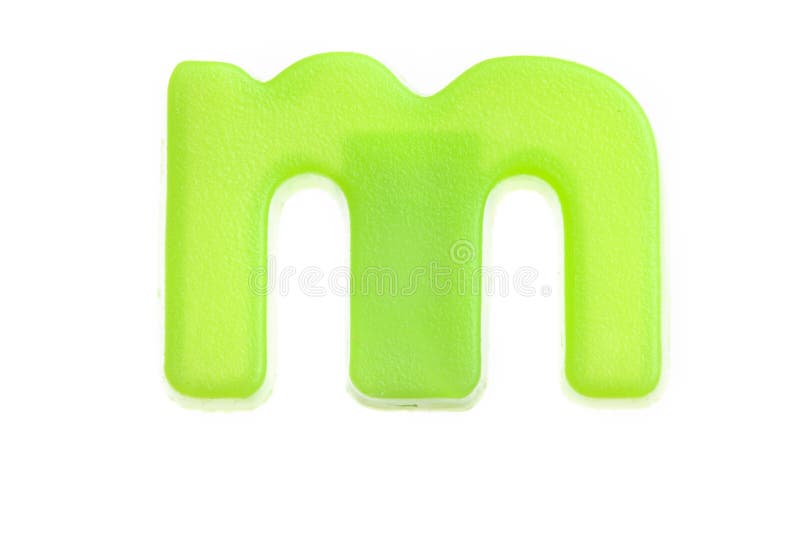 Letra Verde M Imagenes de archivo - Imagen: 6267434