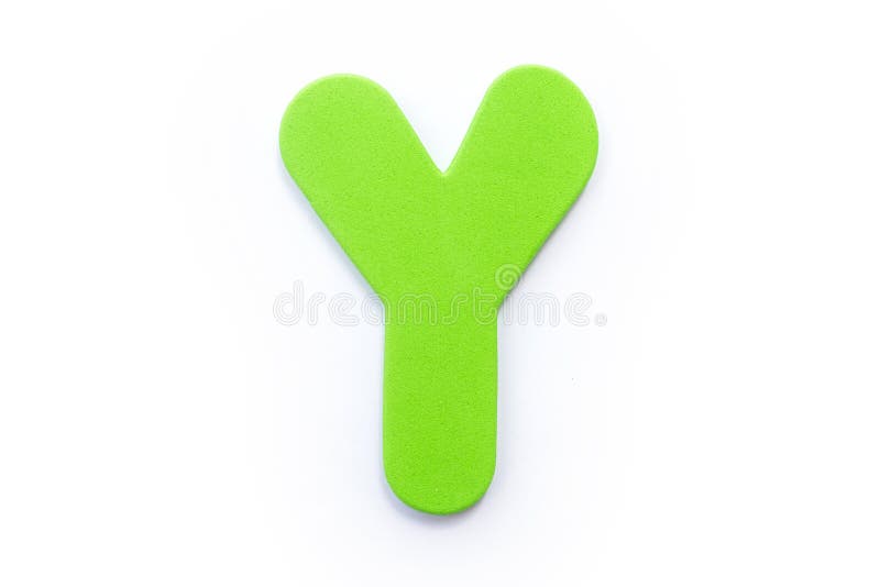 Letra verde Y foto de archivo. Imagen de cartas, escolaridad - 119291250