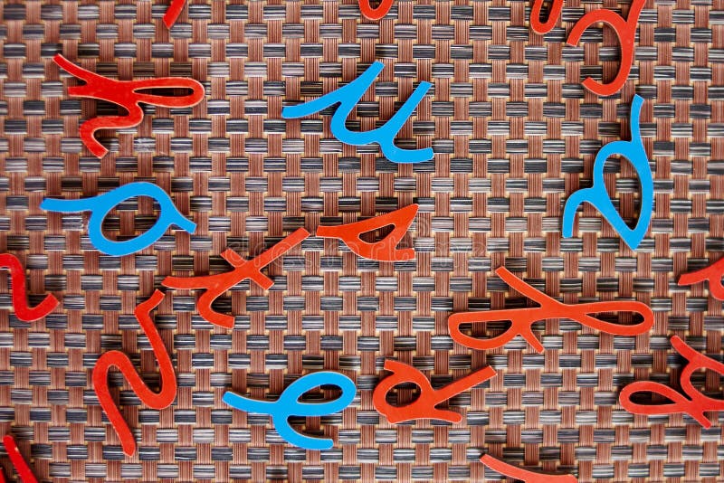 Letras Azules Y Rojas Al Azar Imagen de archivo - Imagen de talla ...