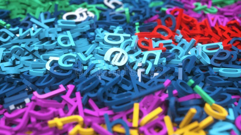 Letras Coloridas Caindo No Chão Ilustração Stock - Ilustração de texto ...