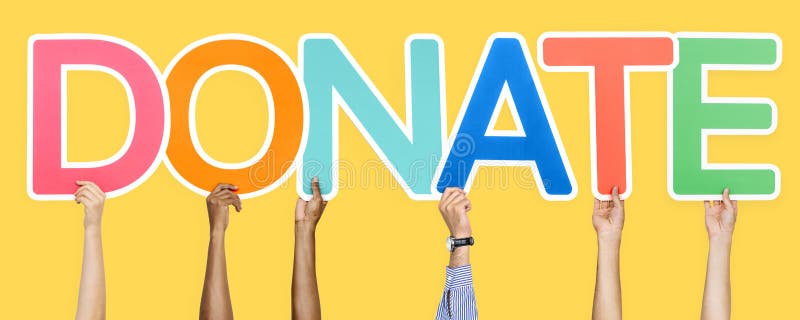 Letras Coloridas Que Formam a Palavra Doar Foto de Stock - Imagem de ...