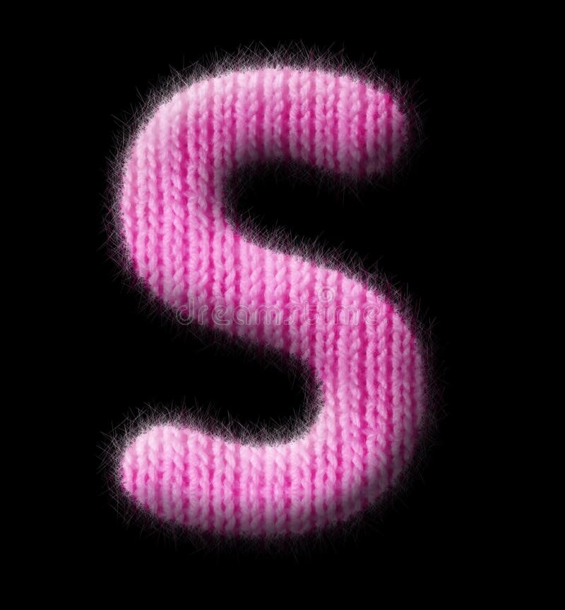 Letras Con Textura De Lana Rosa Stock de ilustración - Ilustración de ...