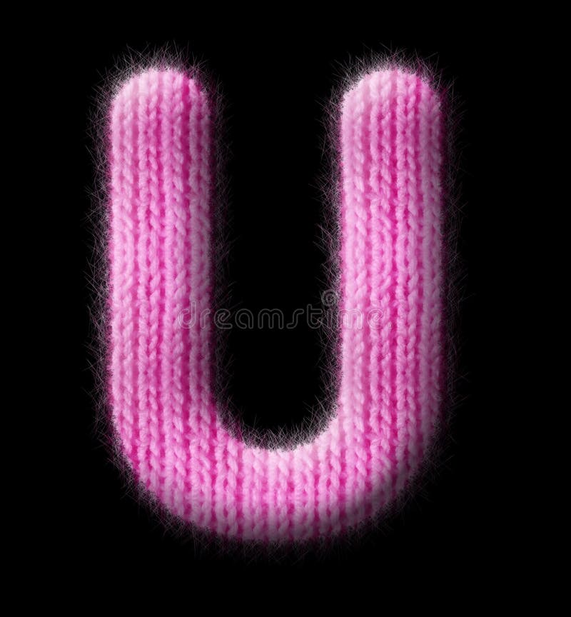 Letras Con Textura De Lana Rosa Stock de ilustración - Ilustración de ...