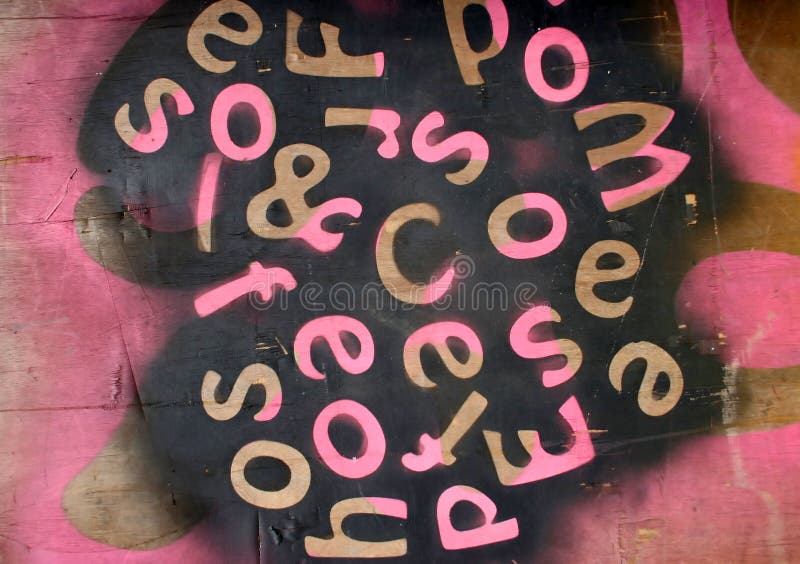 Letras cor-de-rosa imagem de stock. Imagem de fonia, cultura - 534827