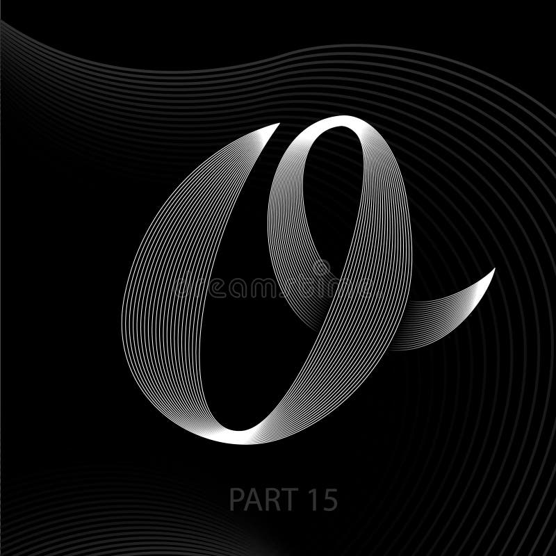 Letras Das Linhas Com Alfabeto Das Sombras Ilustração Stock ...