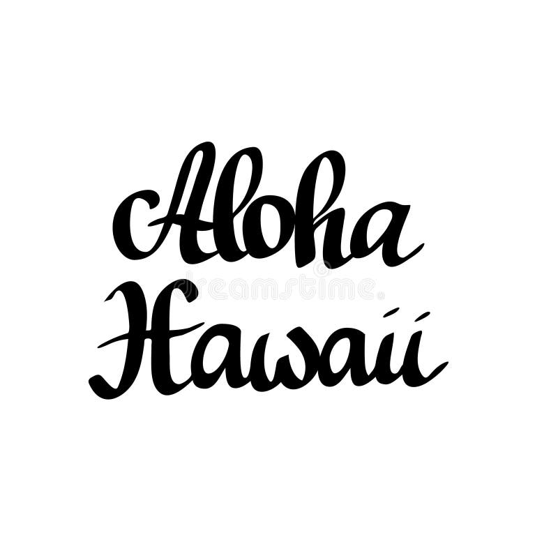 Diseño De Letras Del Vector De La Hawaiana Saludo Tradicional Hawaiano ...