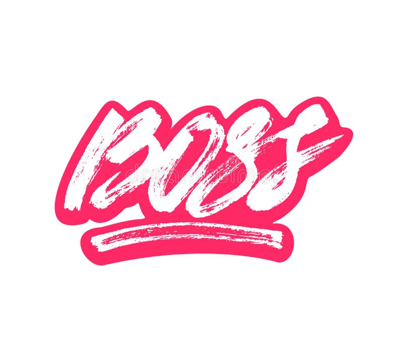 Letras de Boss Handwritten stock de ilustración. Ilustración de mano ...