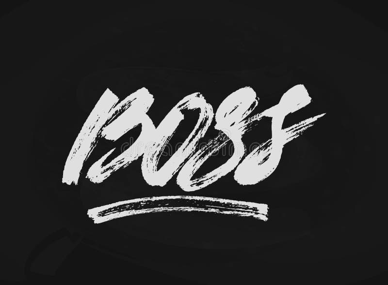 Letras de Boss Handwritten stock de ilustración. Ilustración de cepillo ...