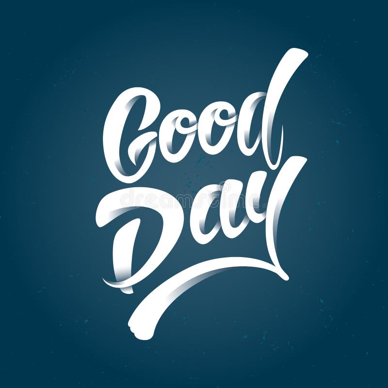 Letras de buen día ilustración del vector. Ilustración de plata - 119403569