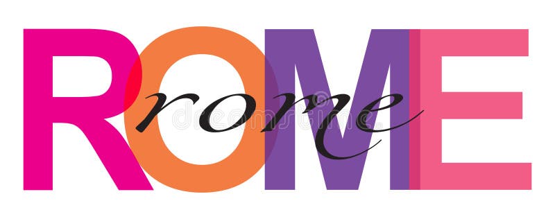Letras de colores roma stock de ilustración. Ilustración de cartas ...