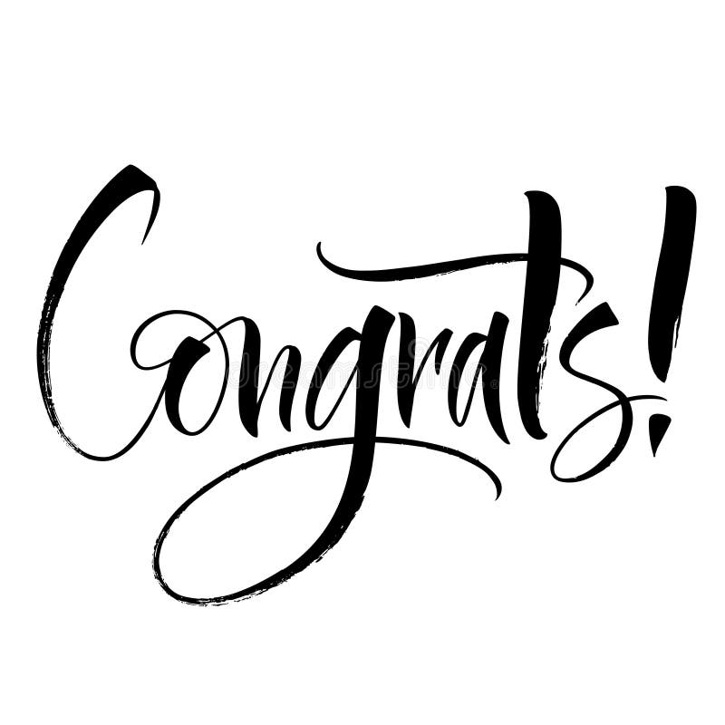 Letras De Congrats La Caligraf?a Moderna Manuscrita, Cepillo Pint ...