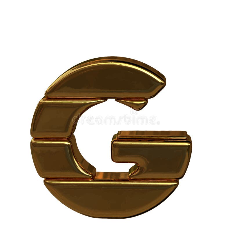 Letras De Cuatro Bloques Horizontales. Letra G Ilustración del Vector ...