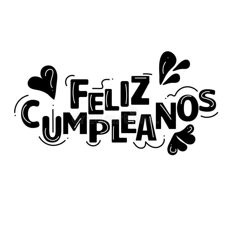 Letras De Cumpleaños De Silueta. Vector Ilustración del Vector ...