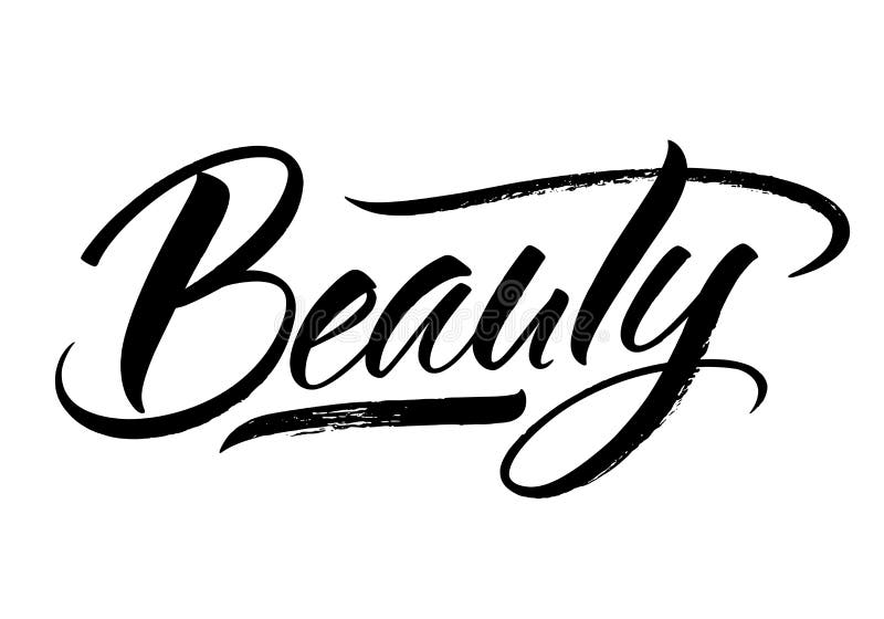 Letras de la belleza ilustración del vector. Ilustración de cursivo ...