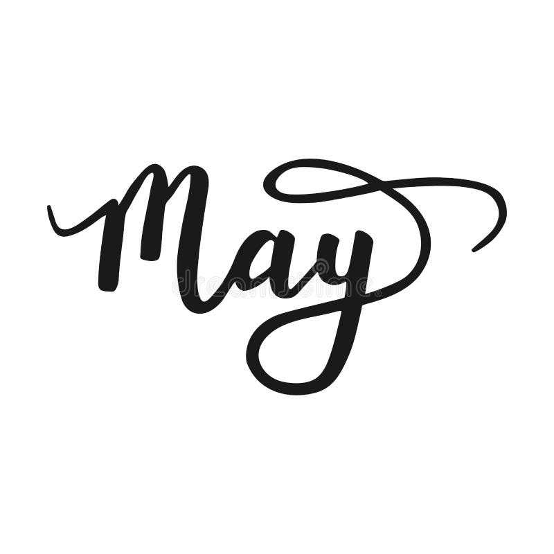 Letras De La Caligrafía De Mayo Ilustración del Vector - Ilustración de ...