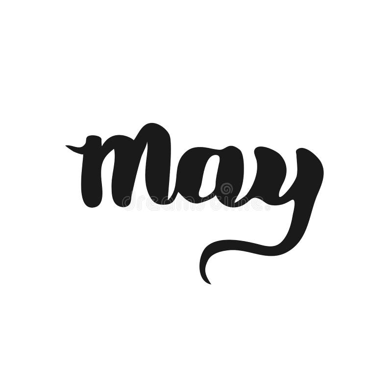 Letras De La Caligrafía De Mayo Ilustración del Vector - Ilustración de ...