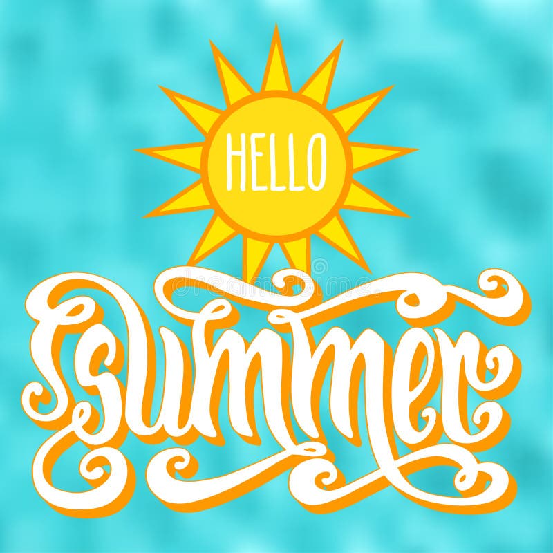 Letras De La Mano Del Verano Ilustración del Vector - Ilustración de ...