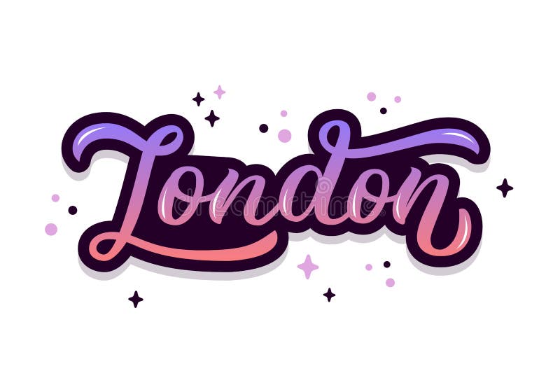Londres - Letras De La Mano Ilustración del Vector - Ilustración de ...