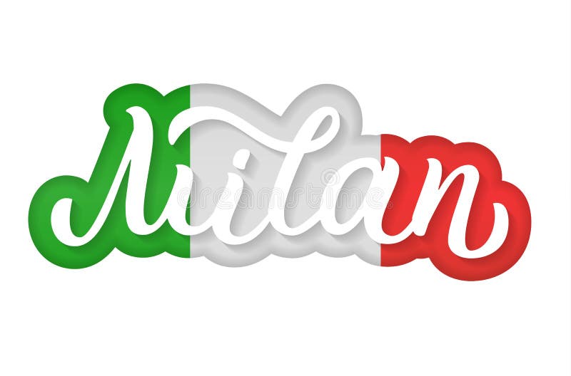 Milán - Nombre De Letras Exhausto De La Mano De La Ciudad De Italia ...