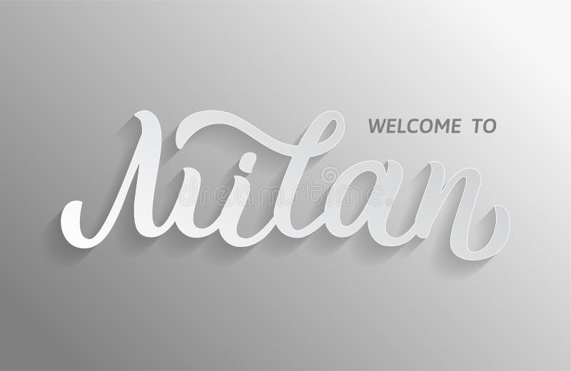 Milán - Nombre De Letras Exhausto De La Mano De La Ciudad De Italia ...