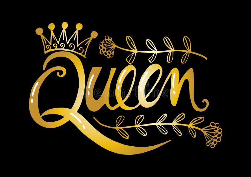 Letras De La Mano De La Reina Ilustración del Vector - Ilustración de ...
