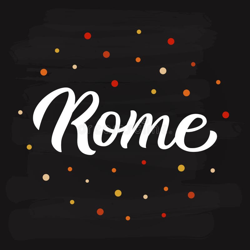 Letras de la mano de Roma ilustración del vector. Ilustración de roma ...