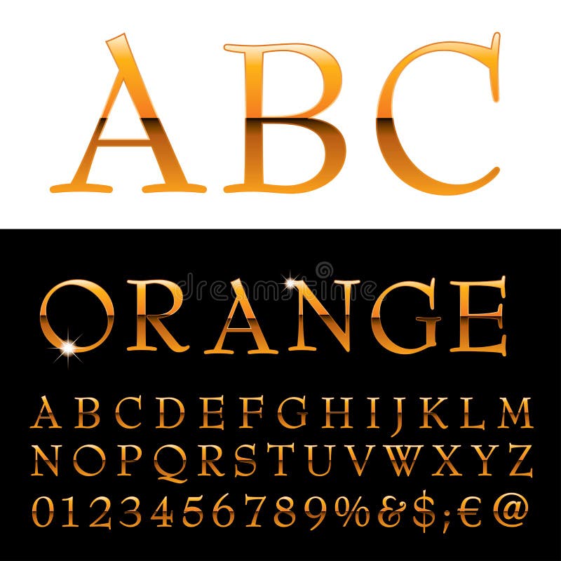 Letras De La Naranja Del ABC Ilustración del Vector - Ilustración de ...