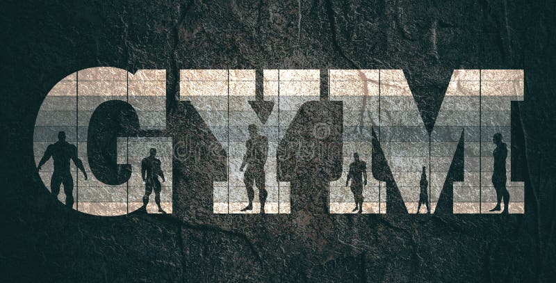 Letras De La Palabra Del Gimnasio Stock de ilustración - Ilustración de ...