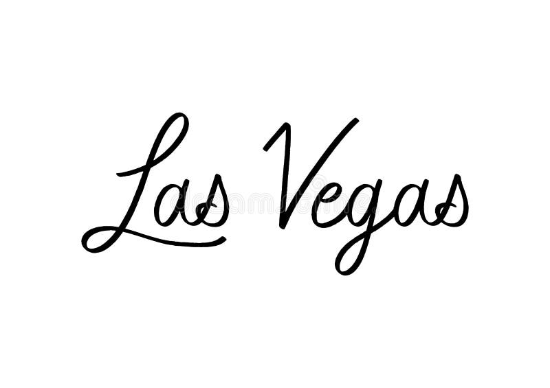 Letras De Las Vegas En Fondo Blanco Ilustración del Vector ...