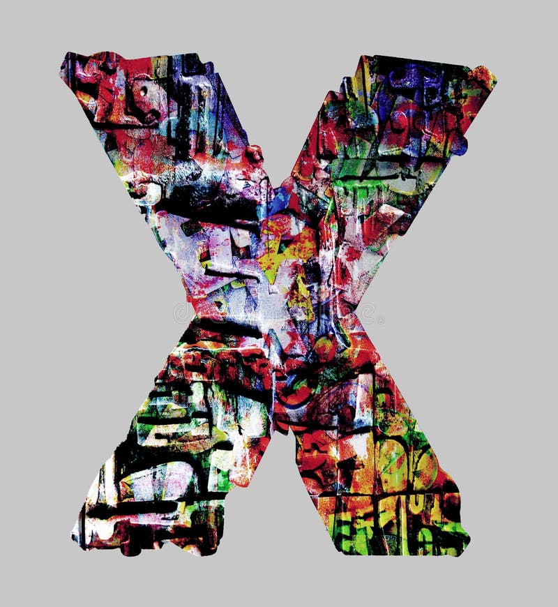 Letras de madeira x ilustração stock. Ilustração de caixa - 255768720