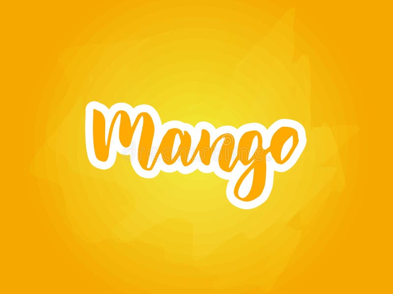 Letras de mango ilustración del vector. Ilustración de vegano - 160780405