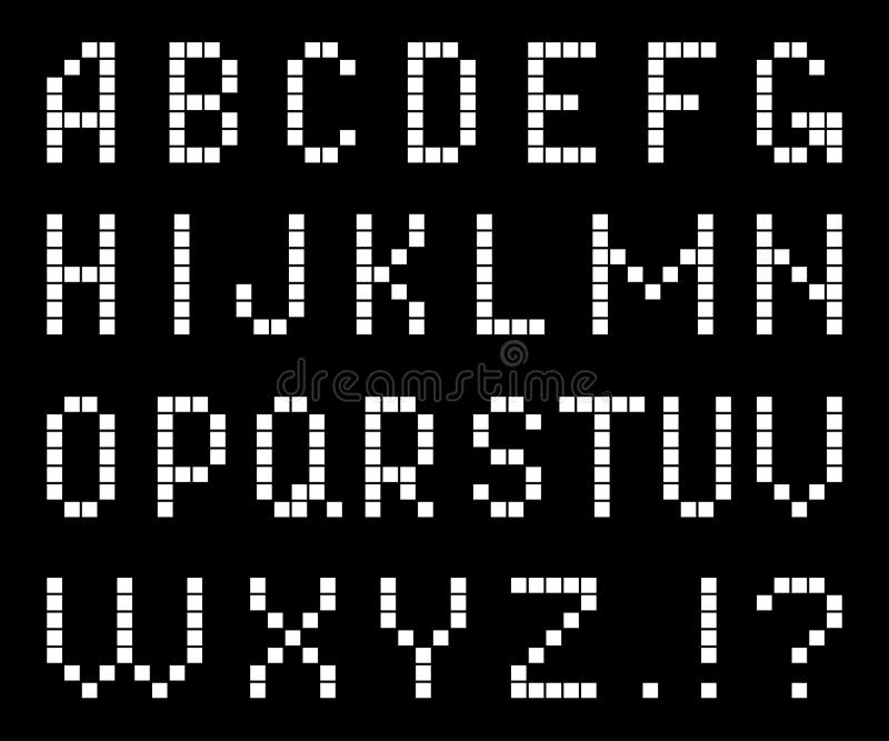 Letras de pixeles ilustración del vector. Ilustración de industria ...