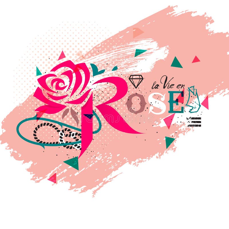Letras de Rose ilustración del vector. Ilustración de texto - 72366304