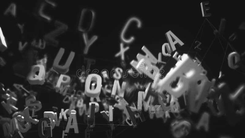 Letras del alfabeto 4K almacen de video. Vídeo de literatura - 121169655