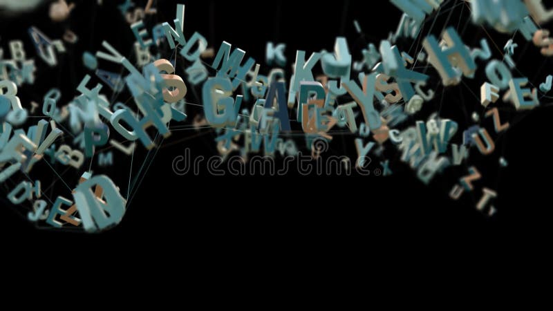 Letras del alfabeto 4K almacen de video. Vídeo de literatura - 121169655