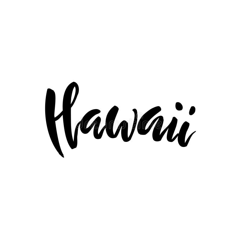 Letras Del Cepillo De Aloha Hawaii Ilustración del Vector - Ilustración ...