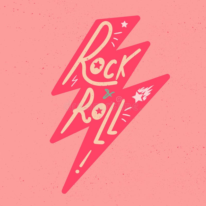 Letras del rock-and-roll stock de ilustración. Ilustración de carta ...